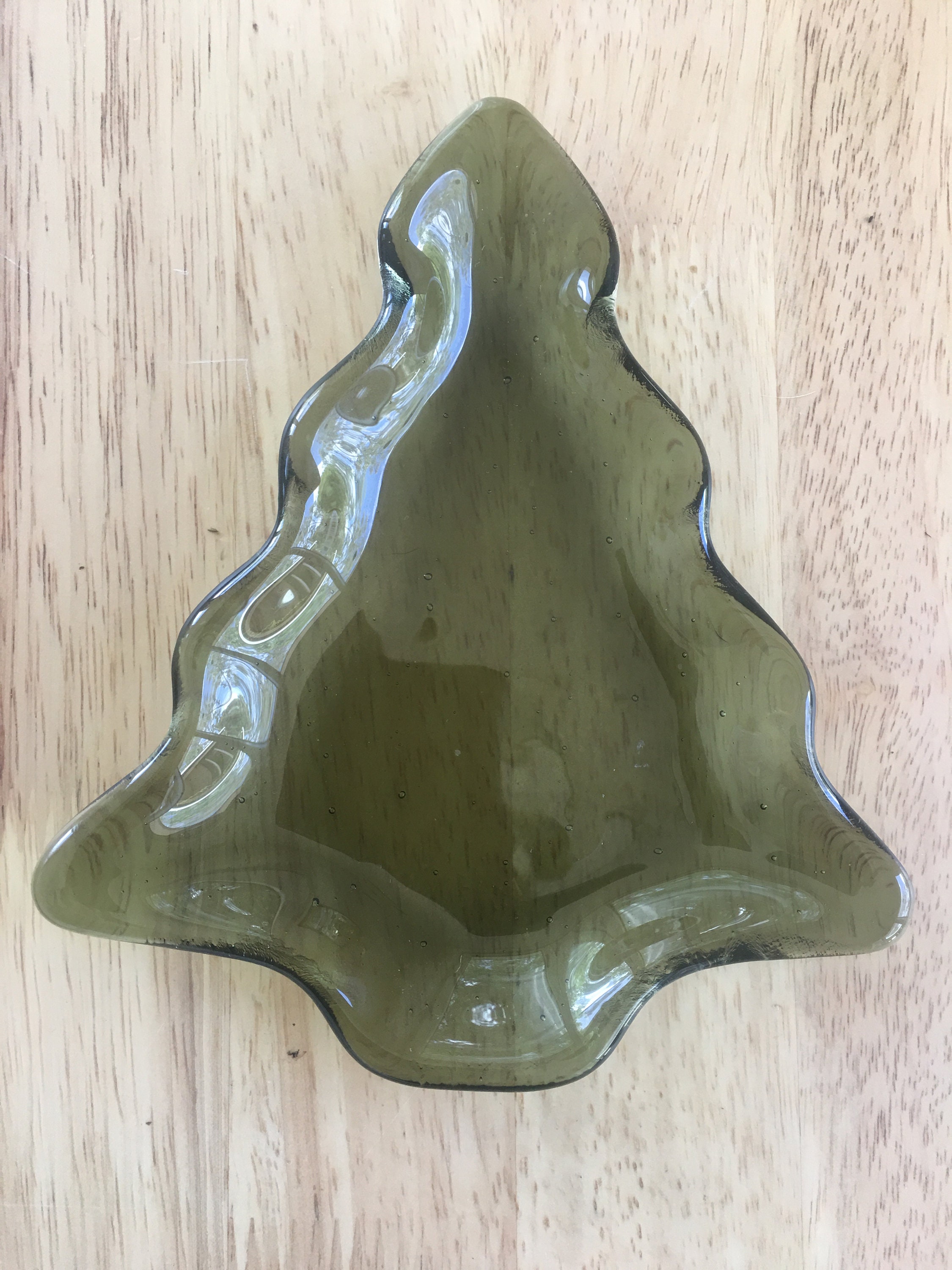 Glass Christmas Tree Dish - Etsy
