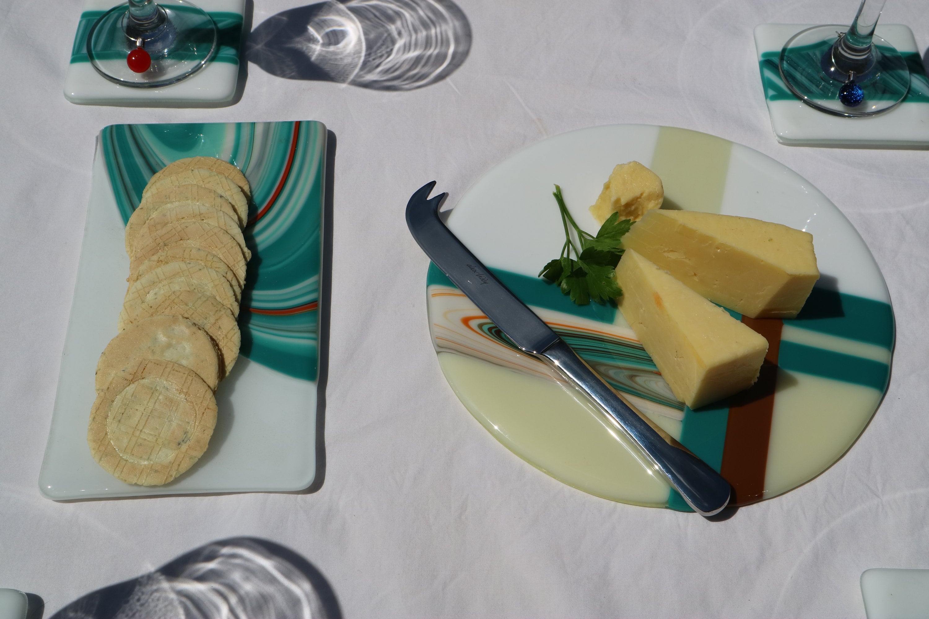 Fused glass Cheese platter rectangle | Etsy