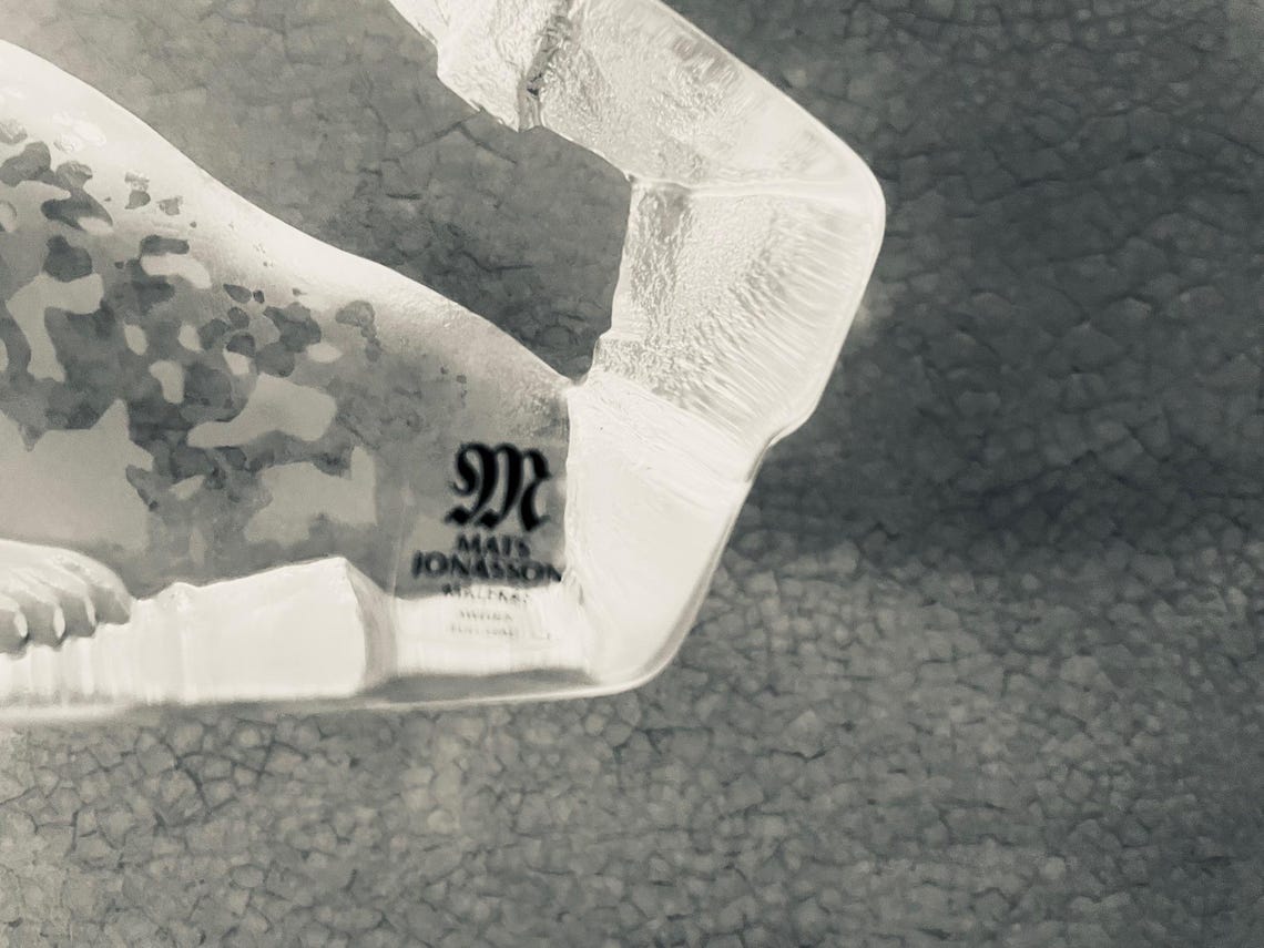 Rare Mats Jonasson Fine Crystal Seals Paperweight, Swedish, Model ...