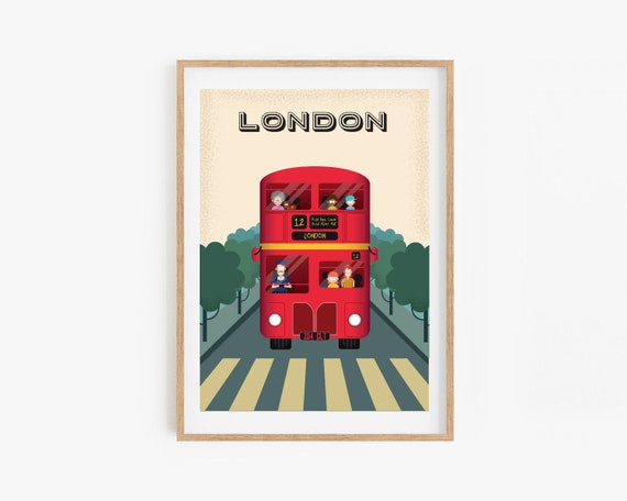 London Routemaster Red Bus A3 & A4 Poster - Etsy