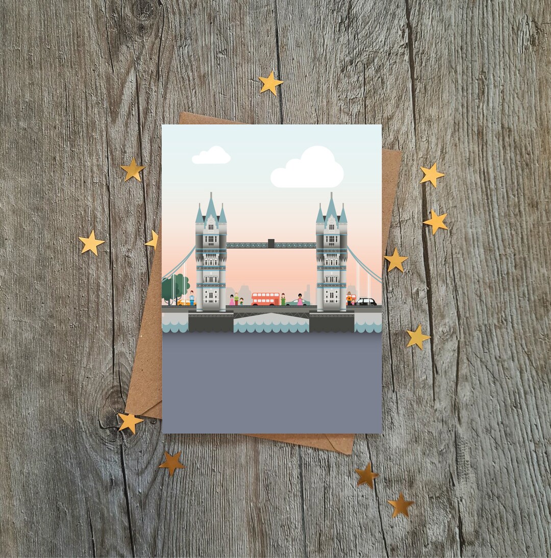 Tower Bridge Greetings Card | London Cityscape | Embankment | Big Ben ...
