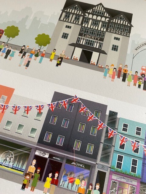 Carnaby Street With Liberty A3 Poster unframed | Etsy UK