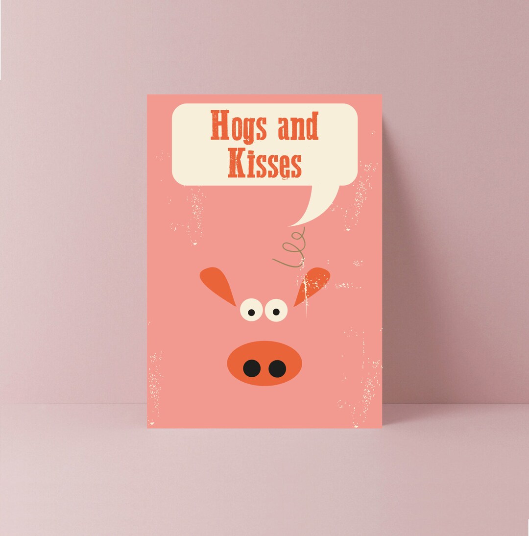 Hogs and Kisses Card | for Boyfriend | for Girlfriend | Valentines ...