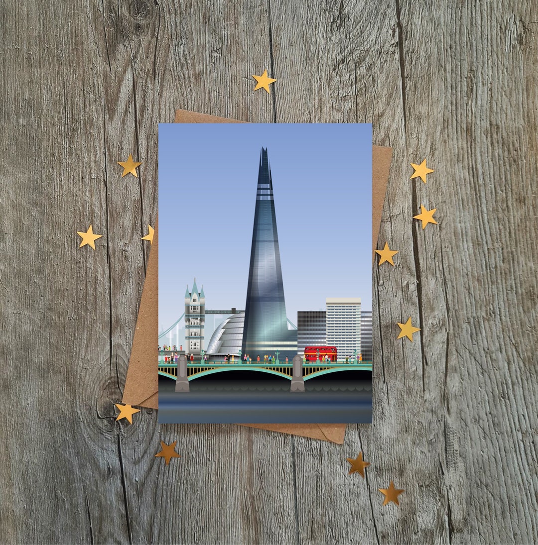 The Shard Greetings Card | London Cityscape | Tower Bridge | City Hall ...