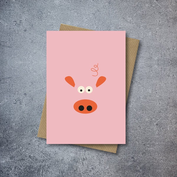 Pig Card - Etsy