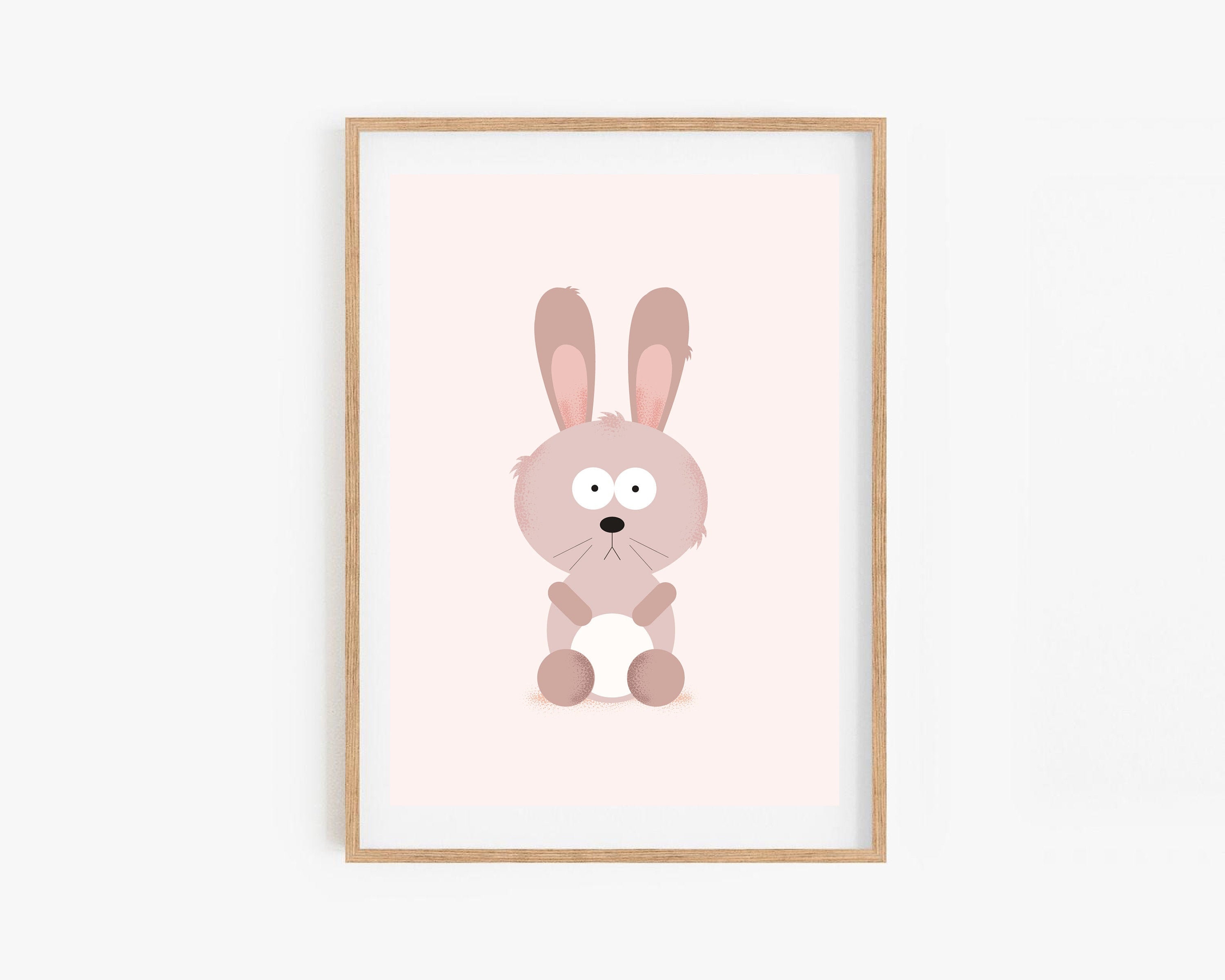 Illustrated Bunny Rabbit Print size A3 & A4 unframed | Etsy