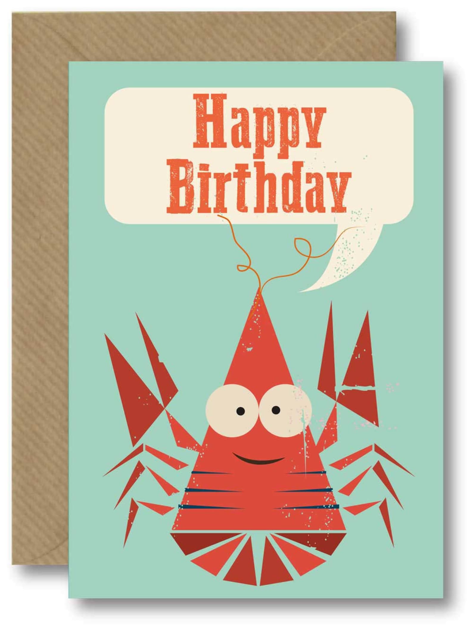 Happy Birthday Lobster Card Birthday for Him Birthday for - Etsy
