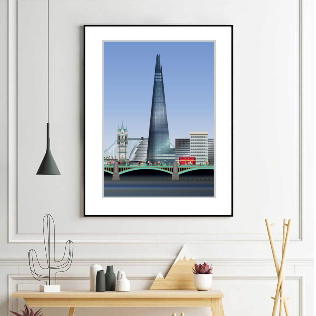 The Shard and London Bridge A3 Poster (unframed) - Etsy