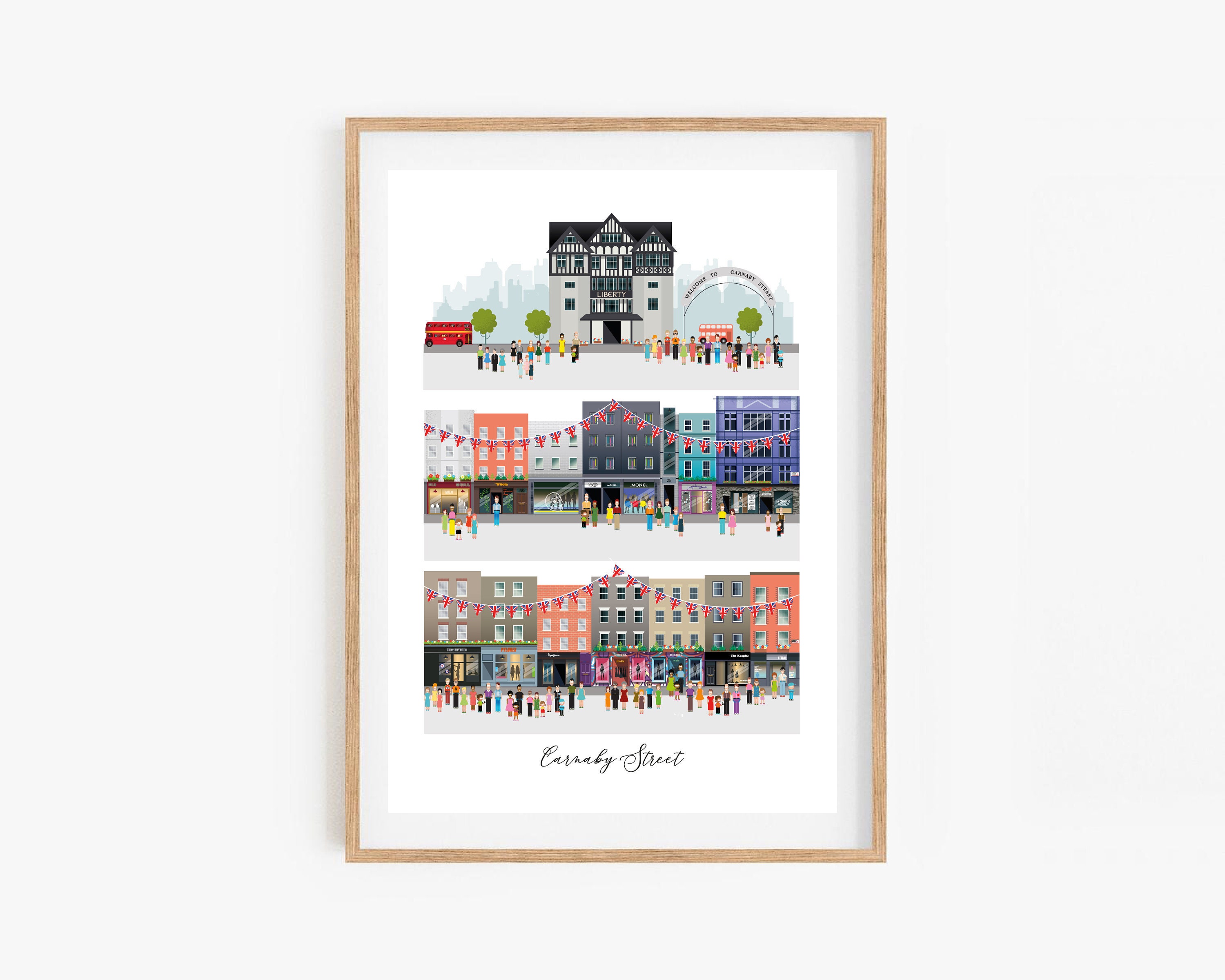 Carnaby Street With Liberty A3 Poster unframed | Etsy UK