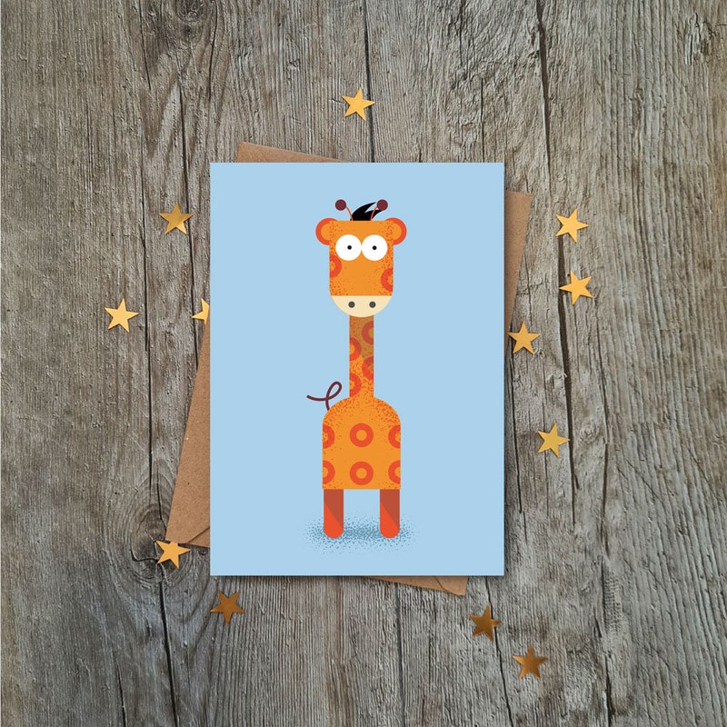Giraffe Card - Etsy UK
