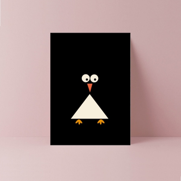 Penguin Card - Etsy