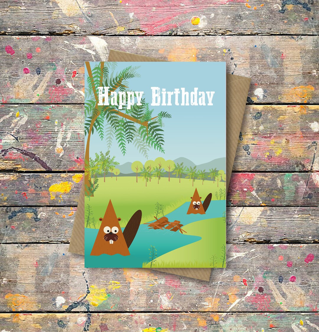 Beavers Birthday Card | Happy Birthday | Boys Birthday | Girls Birthday ...