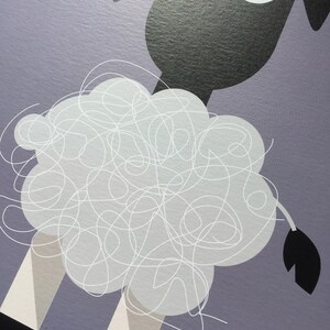 Illustrated Sheep Poster Size A3 & A4 unframed Wall Art Prints Posters ...