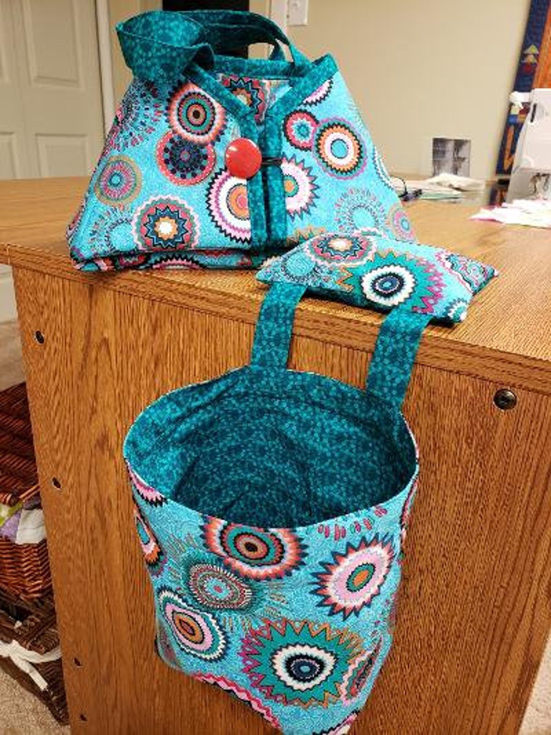 Iron Caddy, Iron Tote, Thread Catcher, Scrap Caddy, Scrap Bag With Pin ...