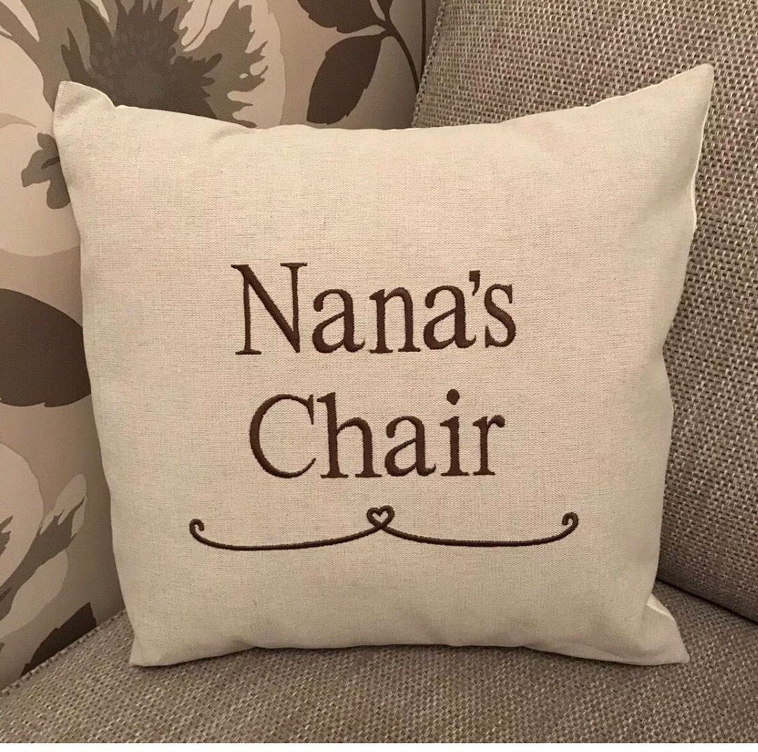Laura Ashley Austen Fabric Embroidered 16 Family Cushion Cover Nana's ...