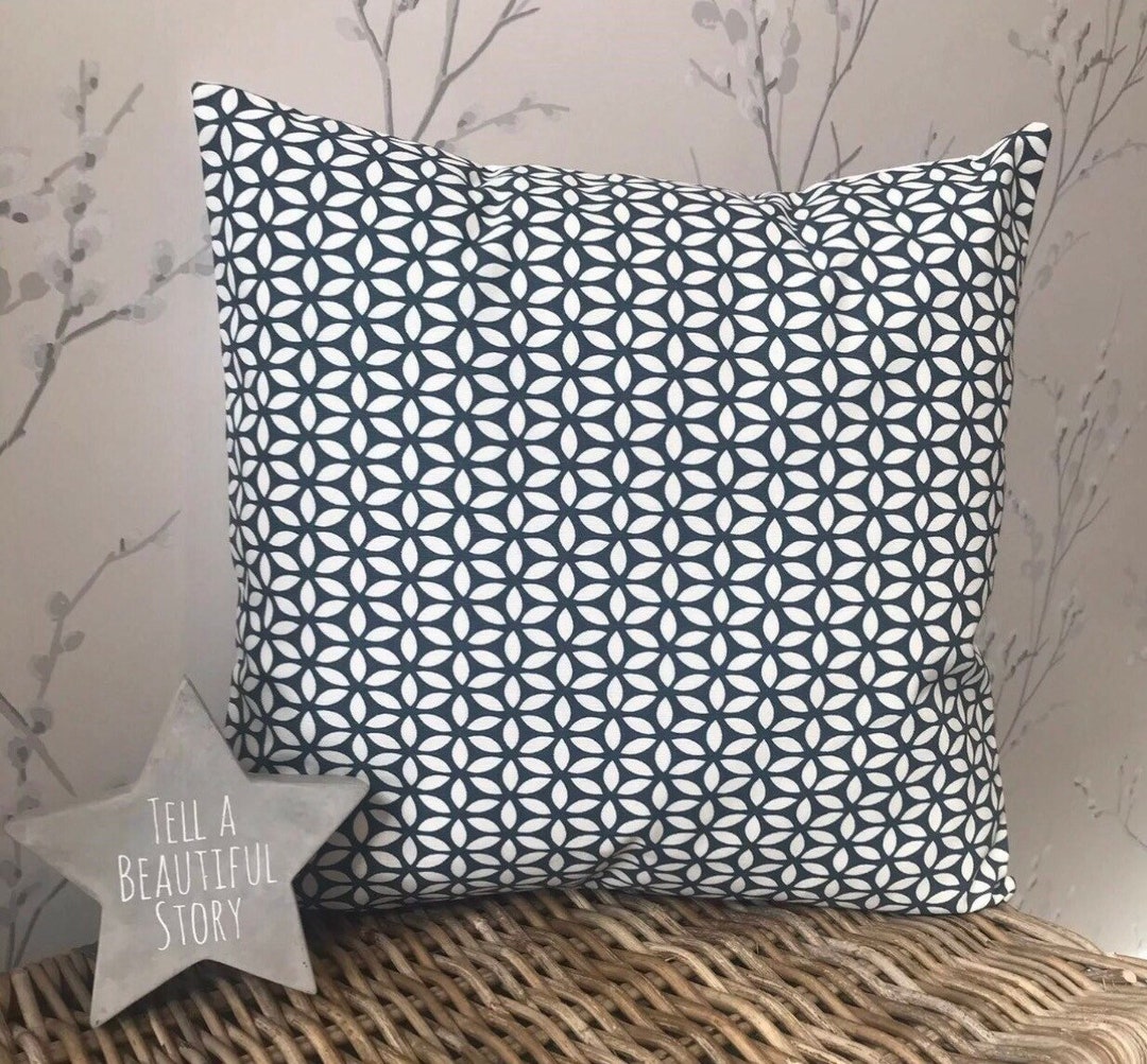 Pair 2 X Handmade 16” Dunelm Geometric Geo Modern Cushion Cover 3 ...