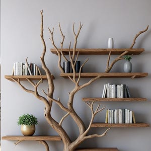 Natural Wood Floating Shelves Solid Wood Rustic Furniture for Art ...