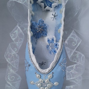 Snow Queen, Land of Snow. Nutcracker Ballet Decorated Pointe Shoe - Etsy