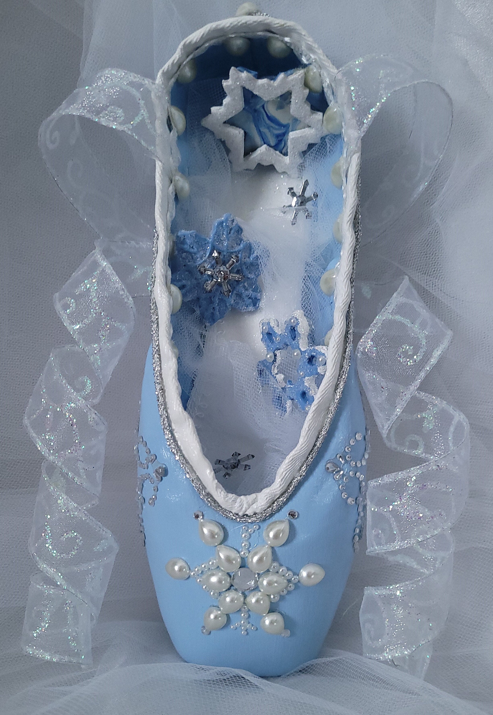 Snow Queen, Land of Snow. Nutcracker Ballet Decorated Pointe Shoe - Etsy