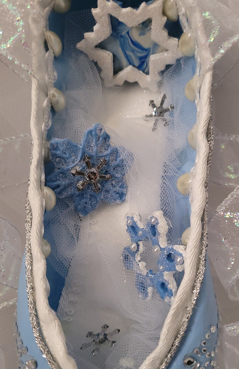 Snow Queen, Land of Snow. Nutcracker Ballet Decorated Pointe Shoe - Etsy