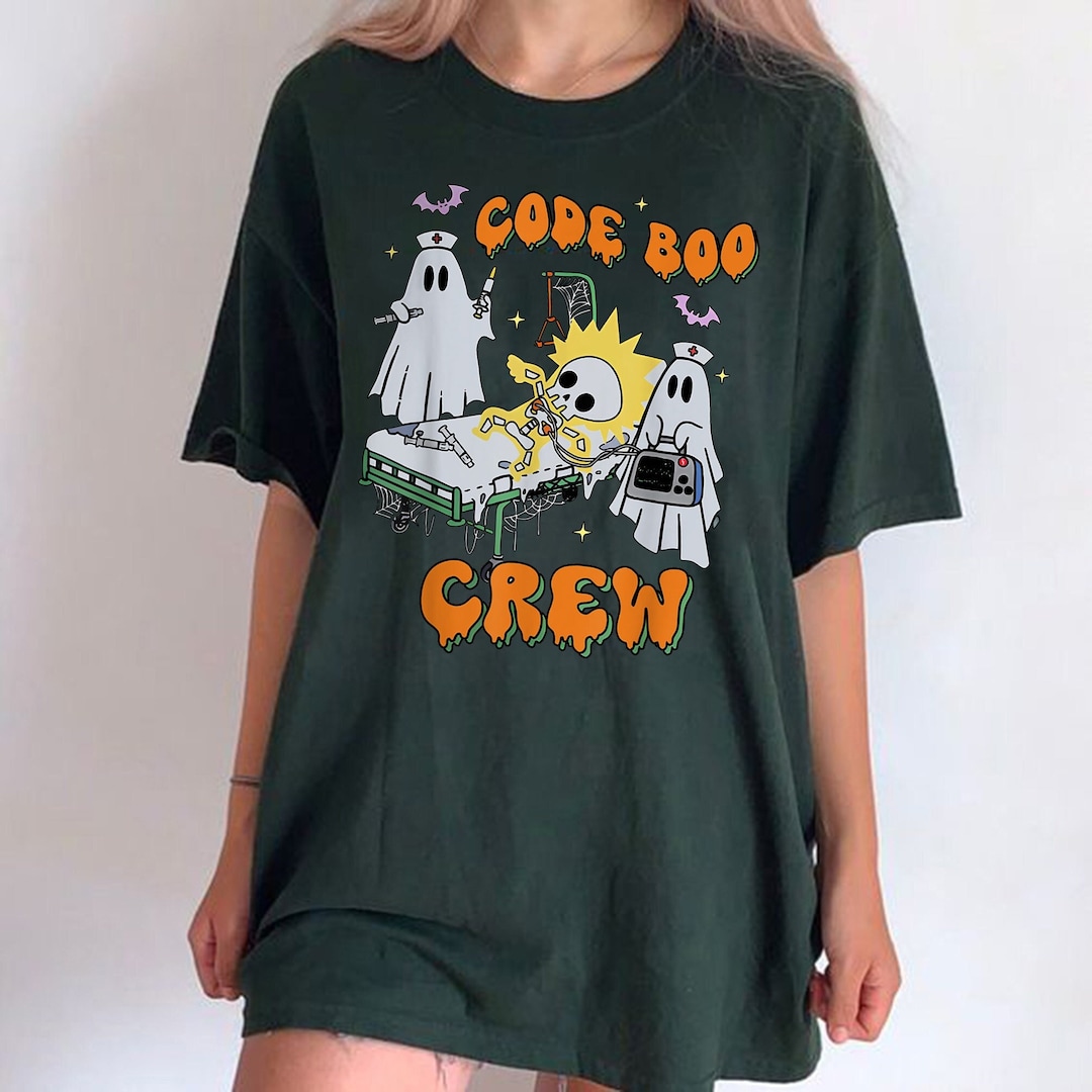 Code Boo Crew Ghost Nurse Halloween PNG - Etsy