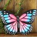 12in Metal Embossed Butterfly: Pink Monarch - Etsy