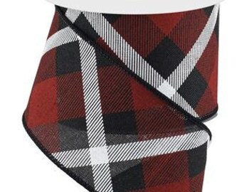 Red and black ribbon | Etsy