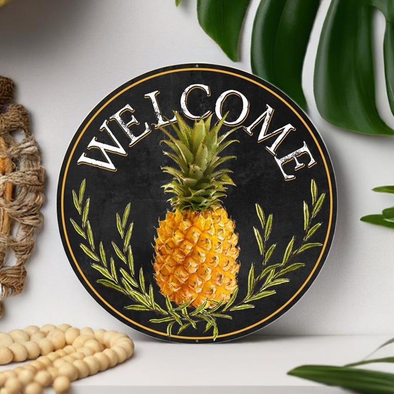 Pineapple Welcome Sign - Etsy