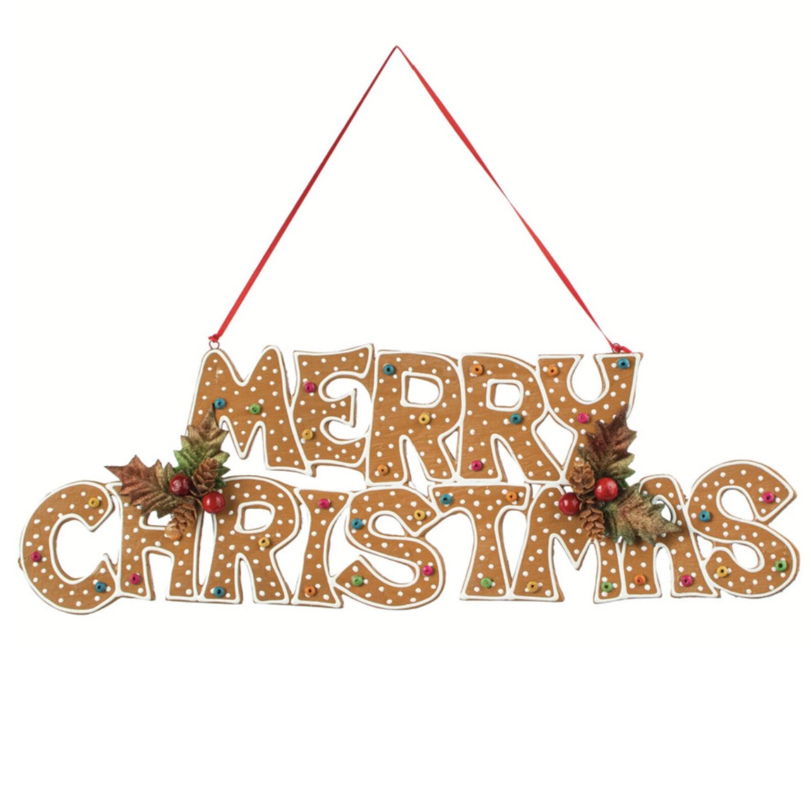 19in Gingerbread Merry Christmas Banner - Etsy