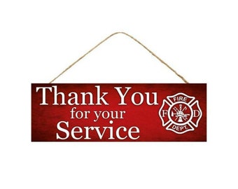 Thank You for Your Service Sign | Etsy