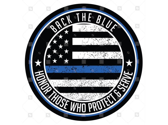 Back the Blue Thin Blue Line Sign Wreath Enhancement - Etsy