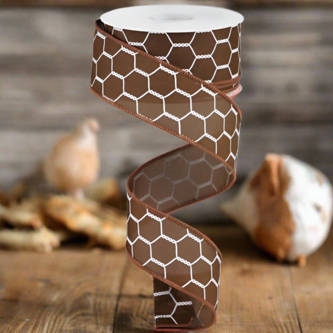 1.5in Chicken Wire Ribbon: Chocolate (10 Yards) - Etsy