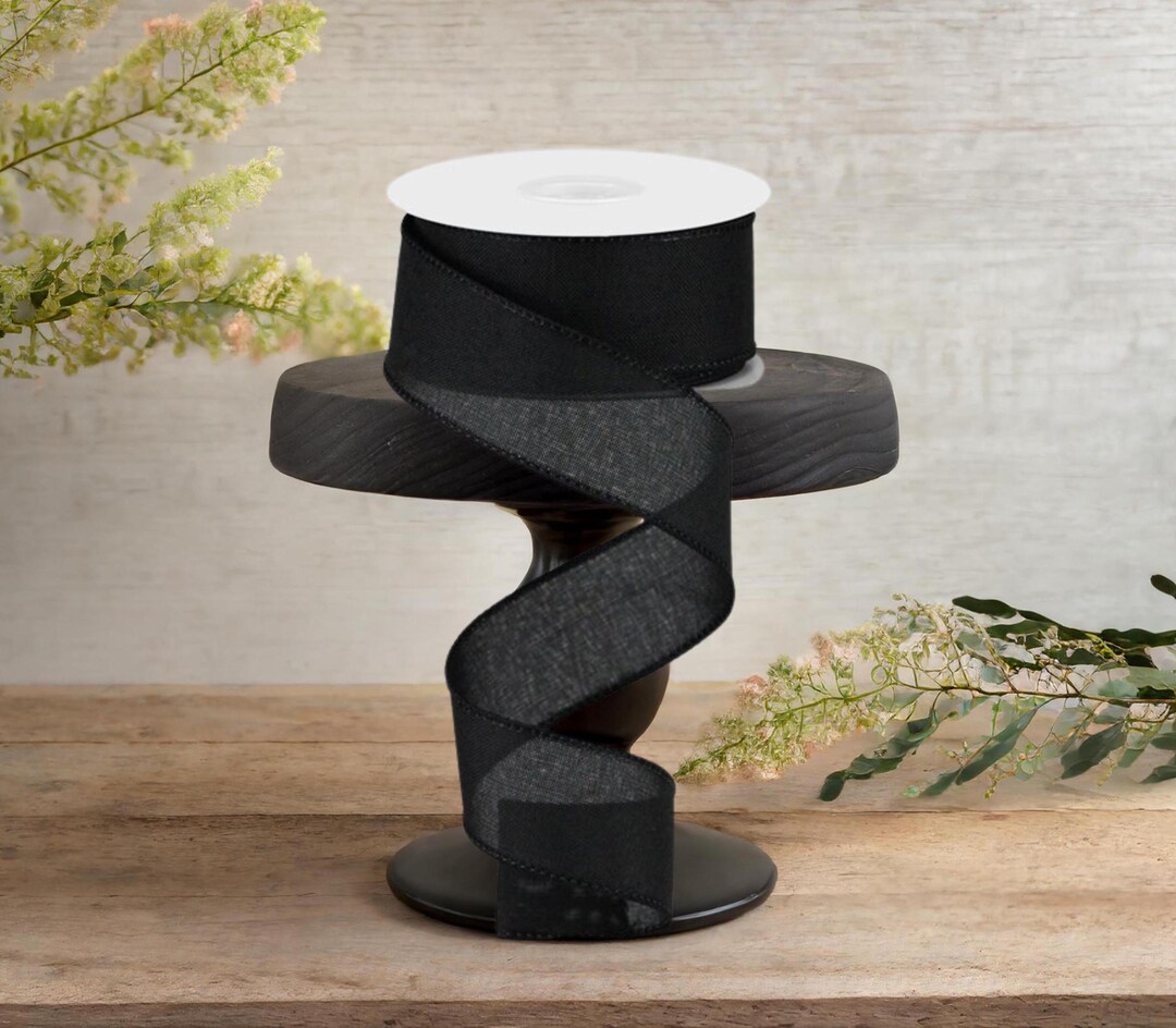 1.5in Royal Canvas Ribbon: Black (10 Yards) - Etsy