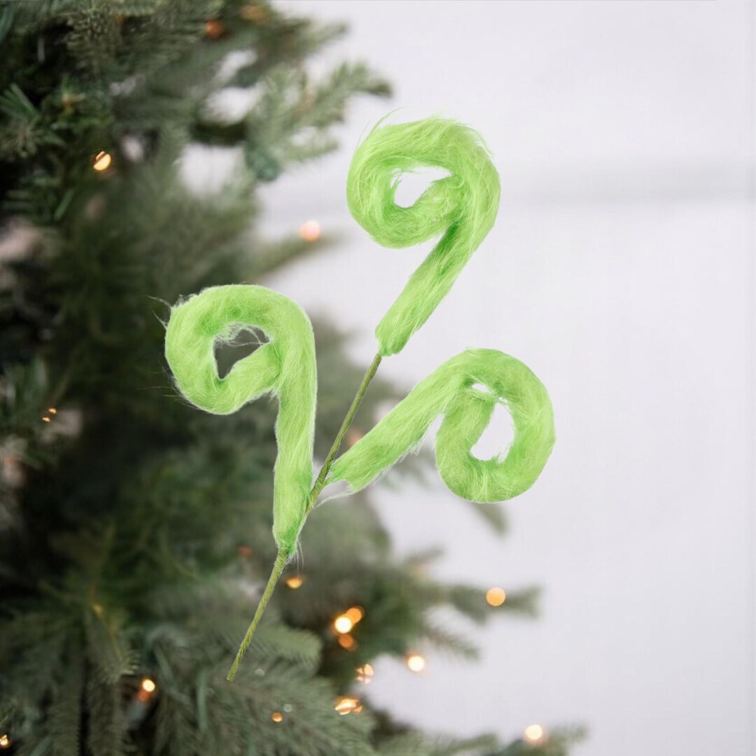Lime Green Furry Spiral Curly Spray 29.5in - Etsy