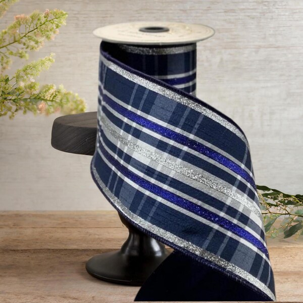 Gray Plaid Ribbon - Etsy