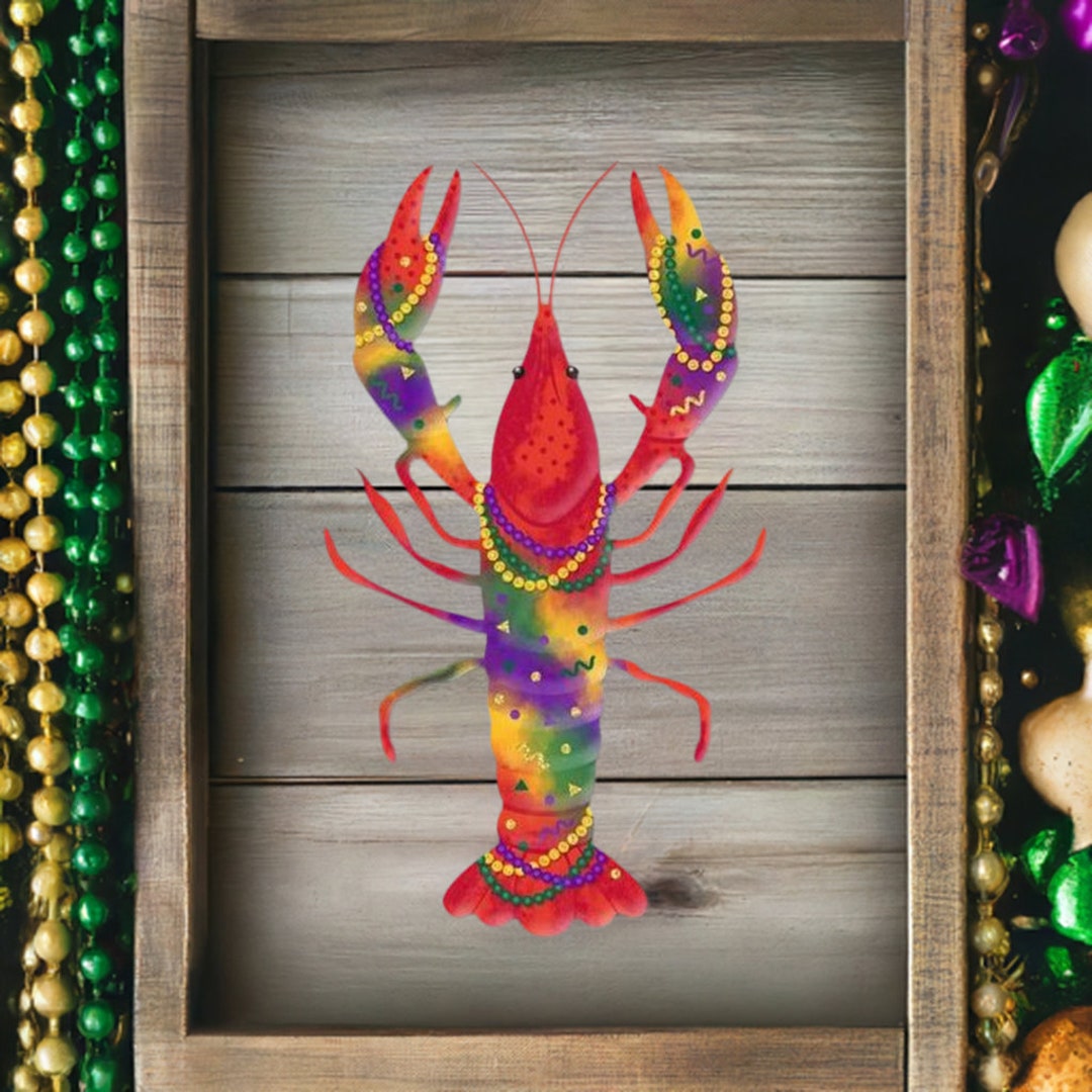 14in Metal Crawfish Sign: Multi Color - Etsy