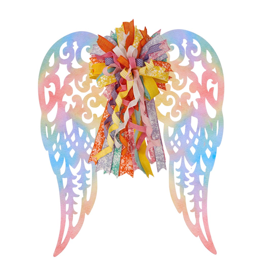 24in Metal Filigree Angel Wings: Colorful - Etsy