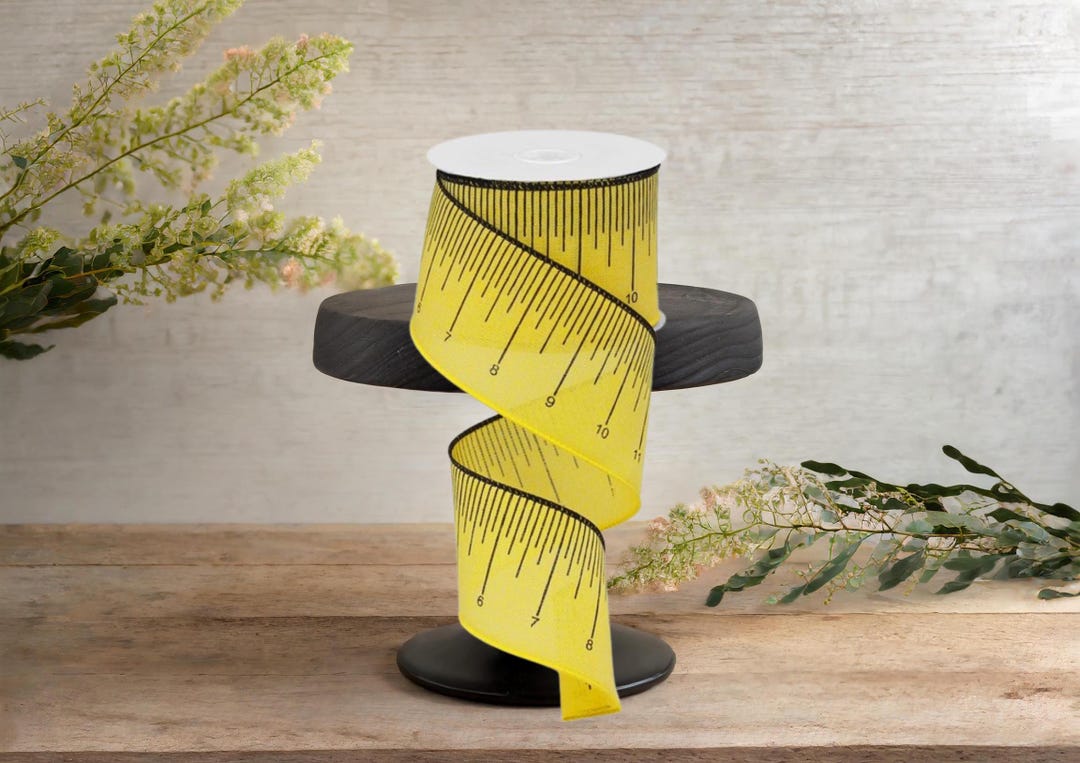 2.5in Yellow Ruler Royal Ribbon: Sun Yellow (10 Yards) - Etsy