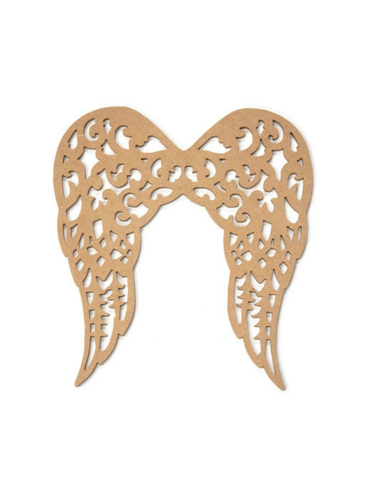 Filigree Angel Wings Wood Cutout Unfinished Wood - Etsy