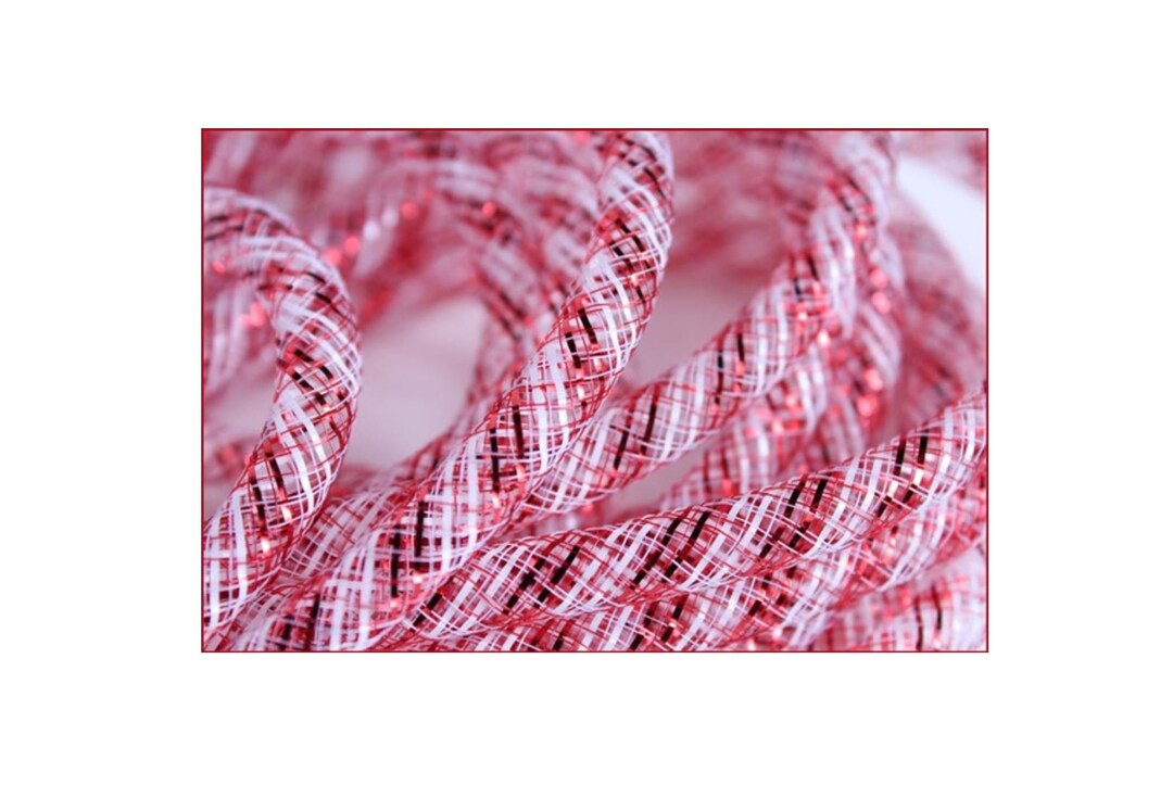 Deco Flex Tubing Ribbon: Red & White Stripes 30 Yards - Etsy