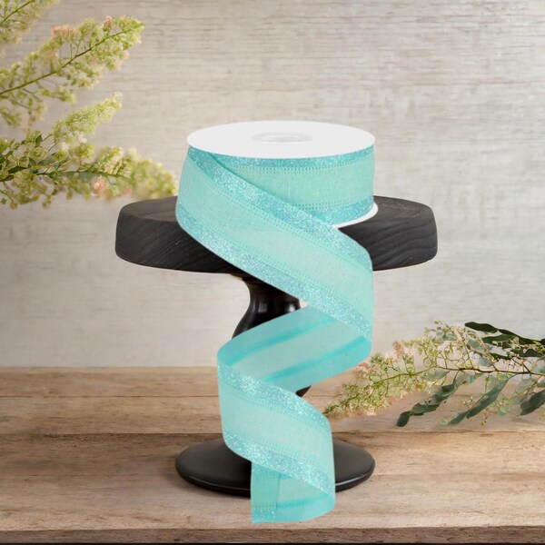 Aqua Satin Ribbon - Etsy