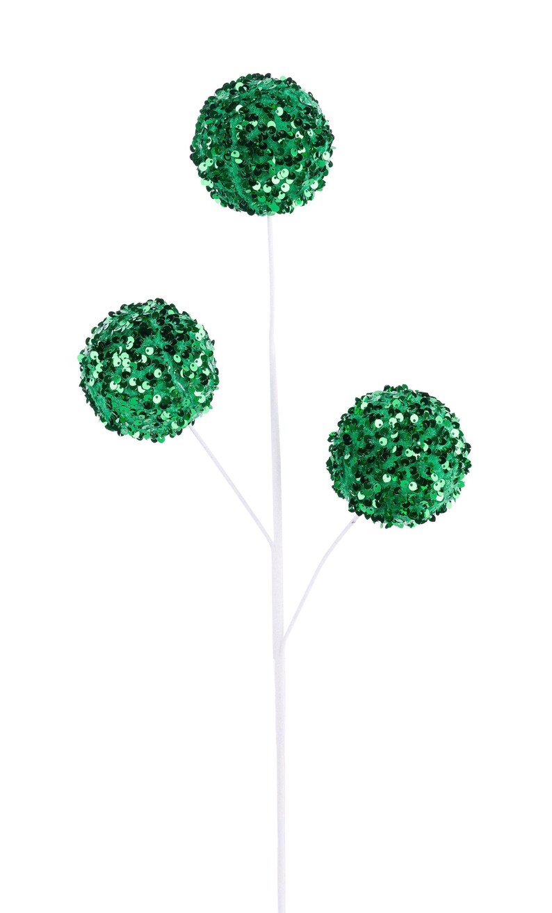 26in Sequin Ball Spray: Emerald Green - Etsy