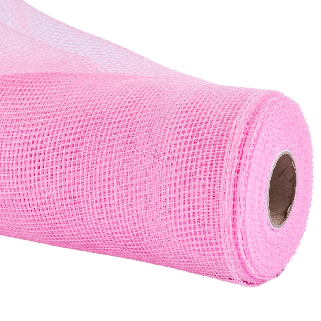 10in Pink Poly Deco Mesh Ribbon: Light Pink - Etsy