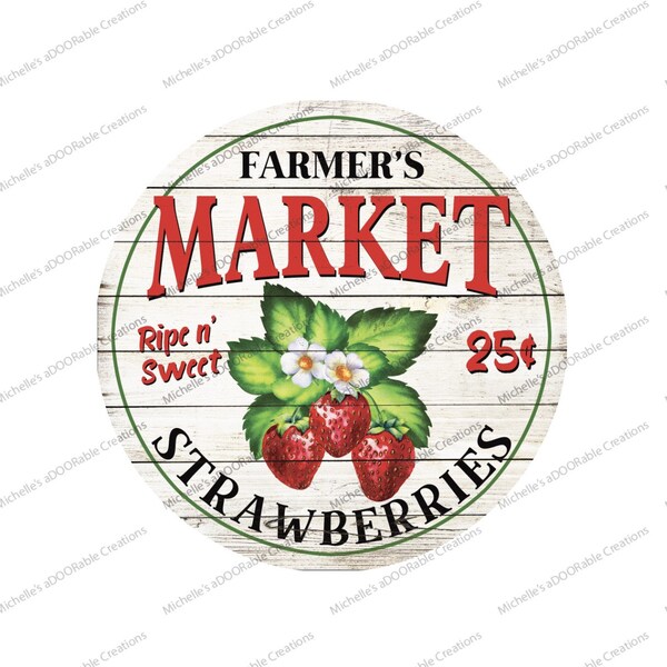 Strawberry Sign - Etsy