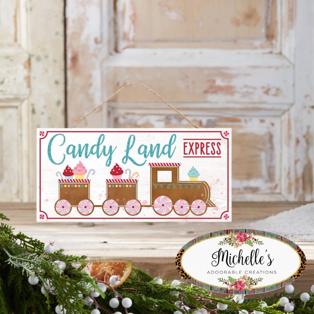 12in Wooden Sign: Candy Lane Express - Etsy
