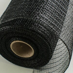 10in Metallic Mesh Black With Black Foil (10 Yards) - Etsy