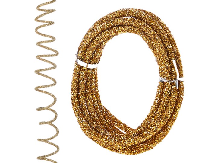 10 Gold Glittered Rope Garland - Etsy