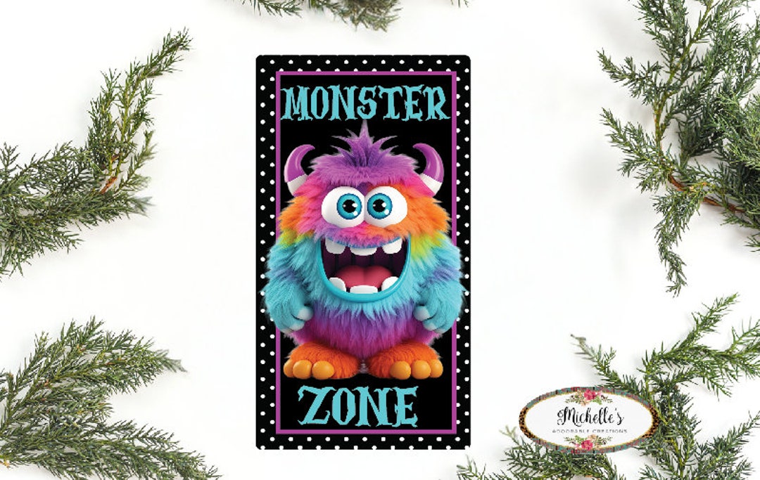 Monster Zone Furry Monster Sign - Etsy