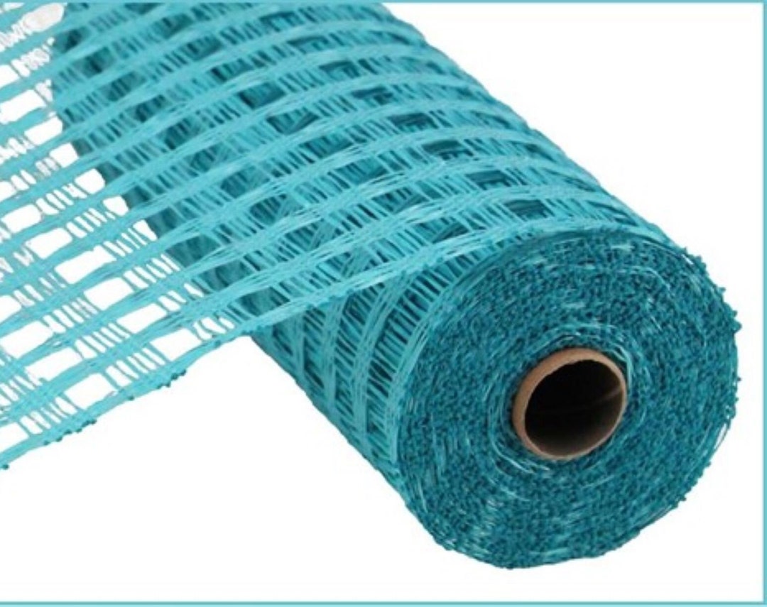 10in Poly Burlap Check Mesh: Turquoise (10 Yards) - Etsy