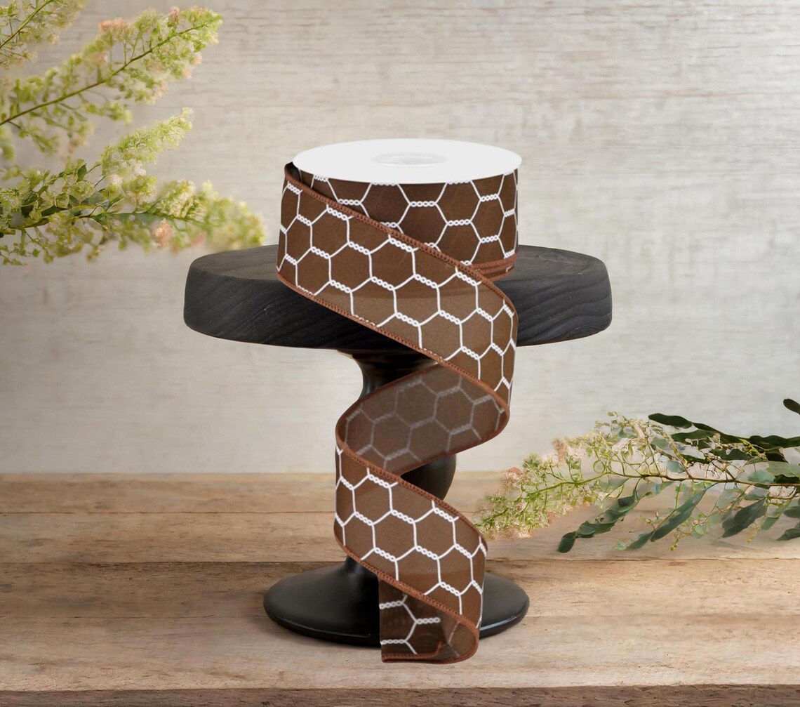 1.5in Chicken Wire Ribbon: Chocolate (10 Yards) - Etsy